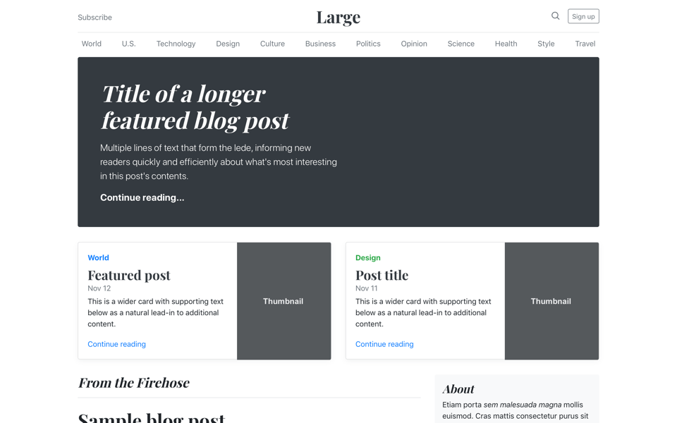 Examples · Bootstrap v5 中文文档 v5.3 | Bootstrap 中文网